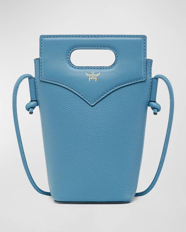 MCM Mini Diamond Leather Metal Top-Handle Bag | Neiman Marcus