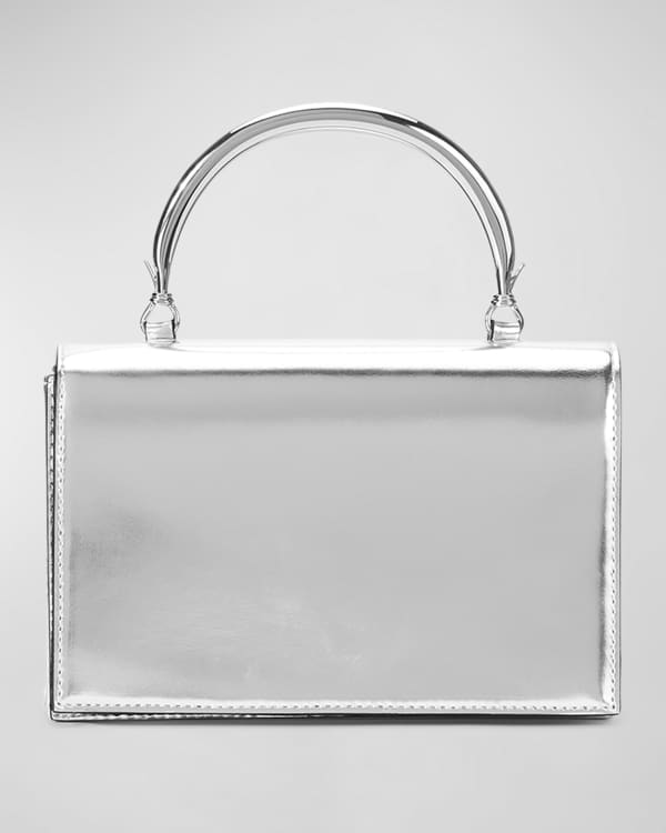 STAUD Shirley Metal Metallic Top-Handle Bag | Neiman Marcus