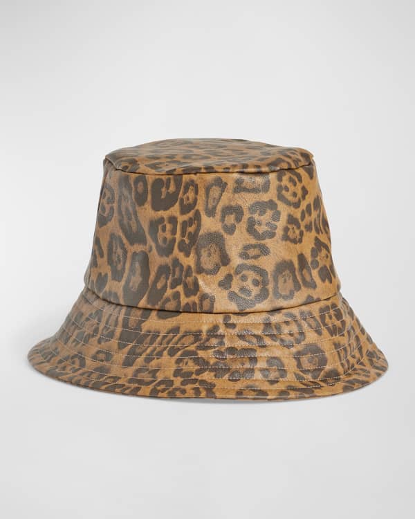 Jocelyn Metallic Faux Shearling Bucket Hat | Neiman Marcus