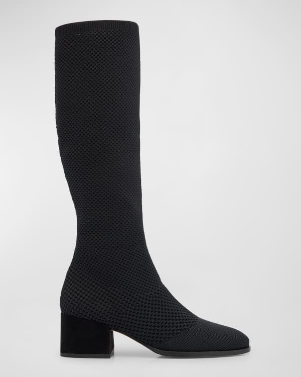 Eileen Fisher Keto Stretch Knit Knee Boots | Neiman Marcus