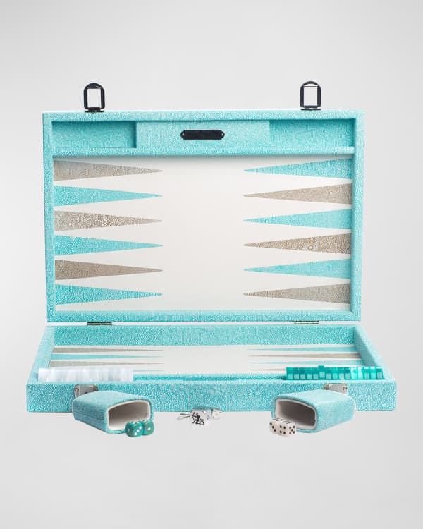 Aurosi Shagreen Lacquer Backgammon Set | Neiman Marcus