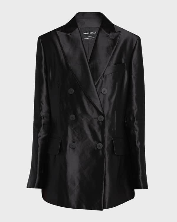 Gabriela Hearst Leiva Slim Single-Breasted Silk Blazer Jacket | Neiman ...