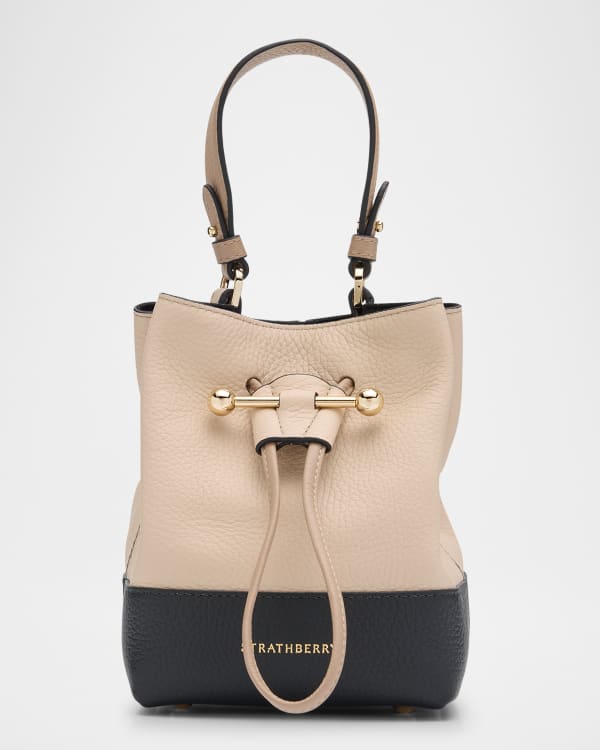 STRATHBERRY Lana Osette Midi Leather Bucket Bag | Neiman Marcus