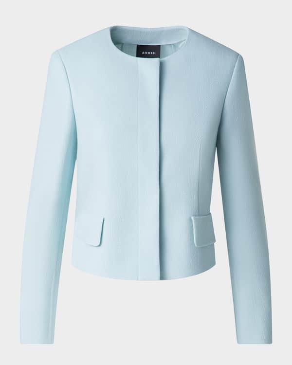 Akris punto Diamond Studded Stretch Wool Crepe Jacket | Neiman Marcus