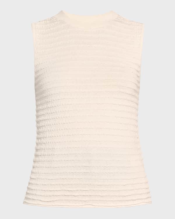 Eleventy Crewneck Metallic Knit Tank Top Neiman Marcus