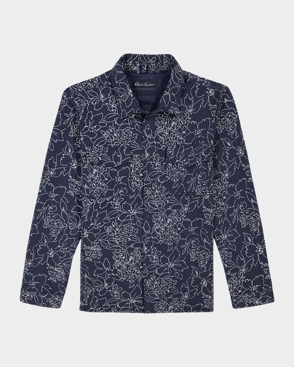 Robert Graham Men's Weston Linen Sahara Jacket | Neiman Marcus
