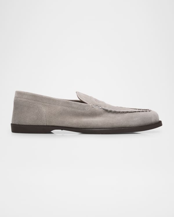 Kiton Men's Calfskin Suede Tassel Loafers | Neiman Marcus