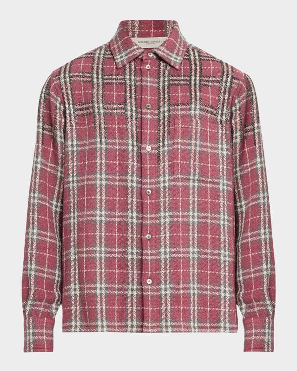 PRPS Men's Plaid Flannel Button-Down Shirt | Neiman Marcus
