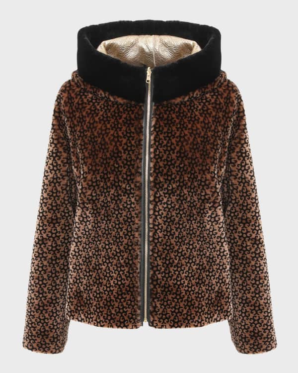 Gorski Horizontal Lamb Shearling Crop Bolero Jacket | Neiman Marcus