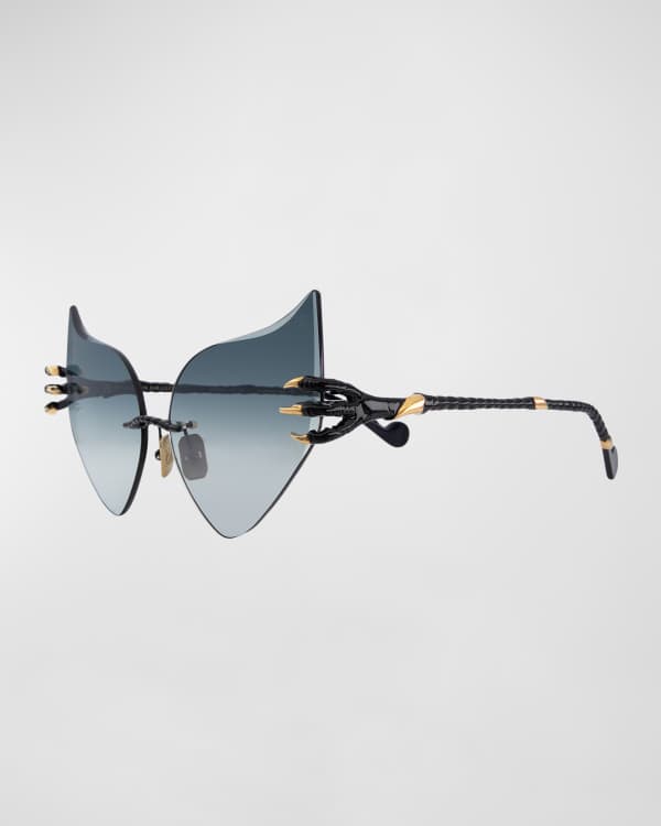 Cartier Rimless Metal Cat-Eye Sunglasses | Neiman Marcus