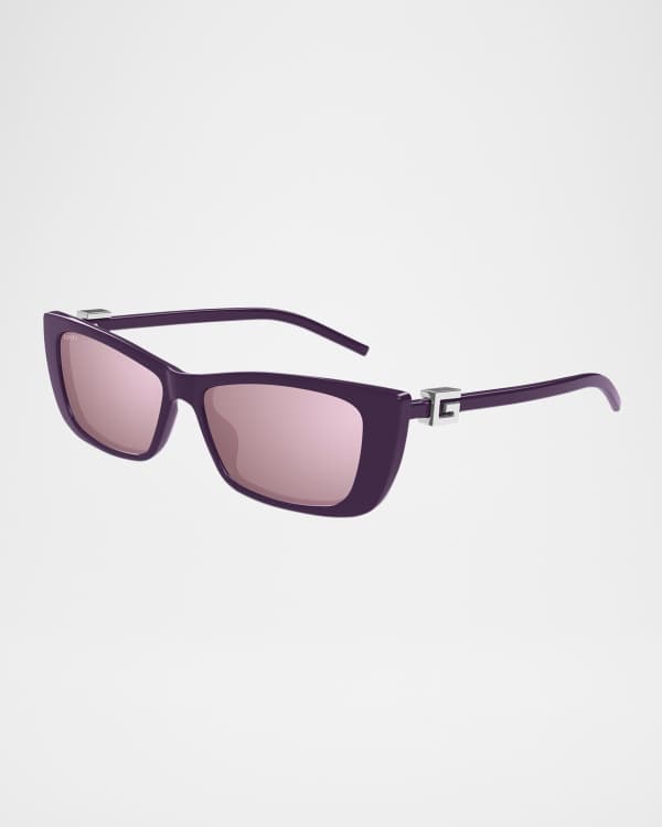 Gucci Star Stud Crystal Acetate Cat-Eye Sunglasses | Neiman Marcus