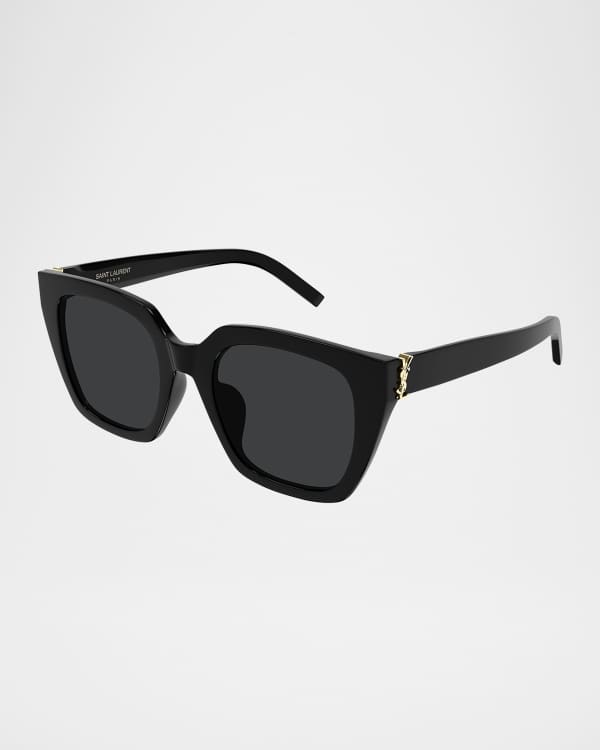 Bottega Veneta Raised Logo Acetate Cat-Eye Sunglasses | Neiman Marcus