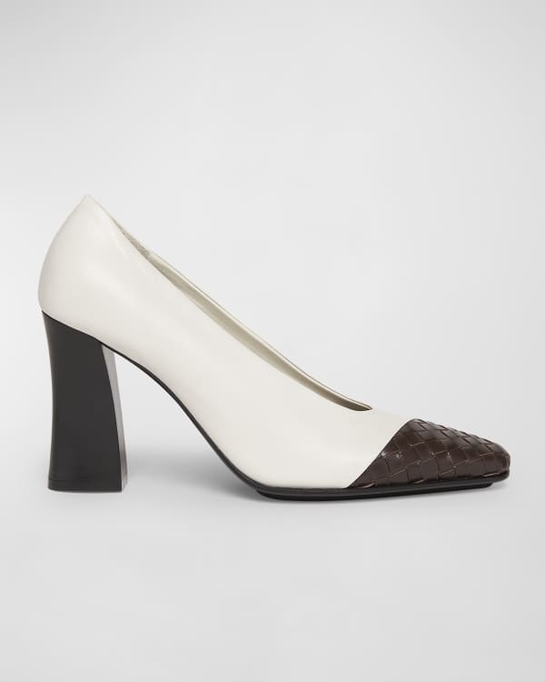 Bottega Veneta Atomic Leather Cylinder-Heel Pumps | Neiman Marcus