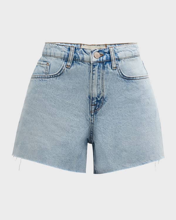 MOTHER Smokin High Rise Distressed Denim Shorts | Neiman Marcus