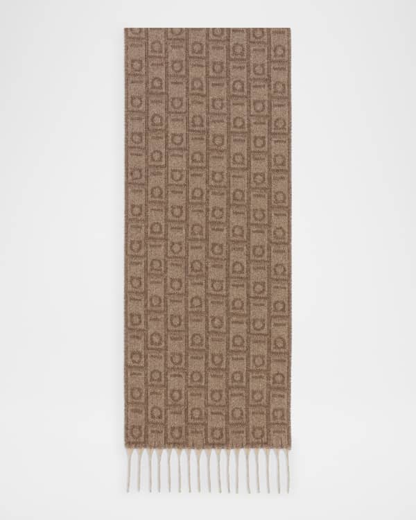 Balmain Monogram Wool-Modal Scarf | Neiman Marcus