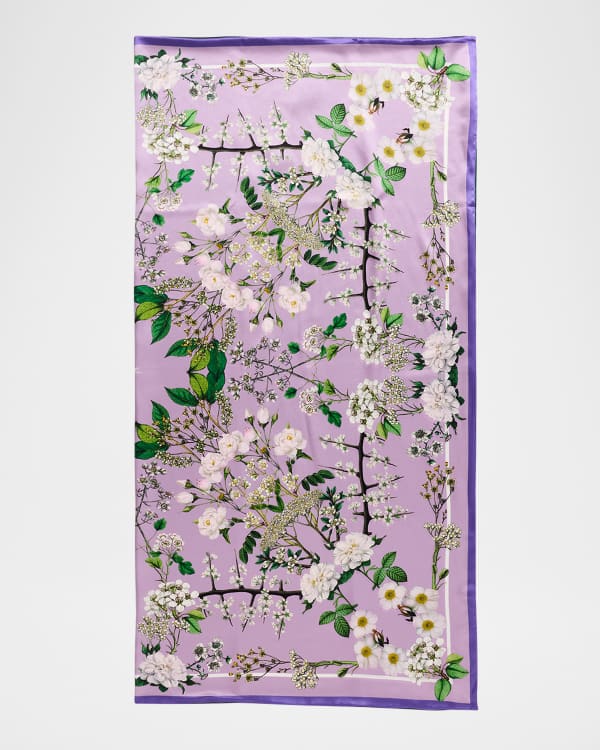 St. Piece Stephanie Floral Silk Square Scarf | Neiman Marcus