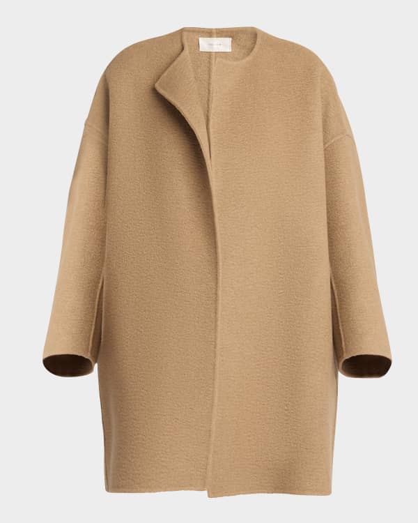 Sentaler Mid-Length Hooded Wrap Baby Alpaca Wool Coat Sentaler Mid-Length Hooded Wrap Baby Alpaca Wool Coat