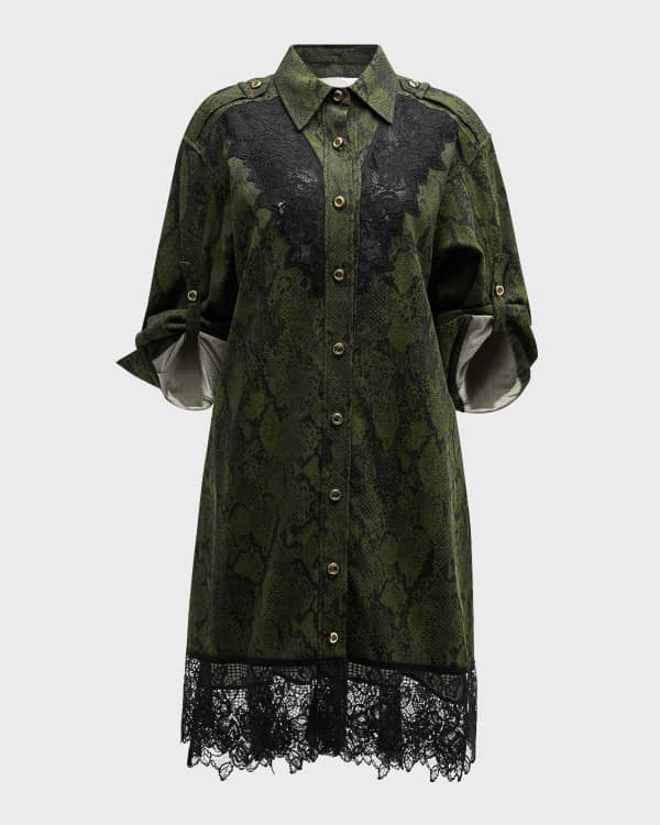 Kobi Halperin Megan Long-Sleeve Shirtdress | Neiman Marcus
