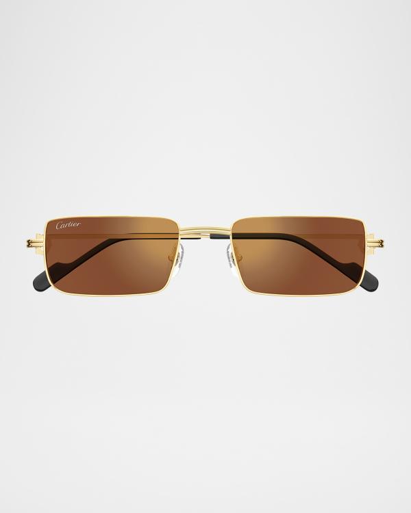 Cartier Men's Rimless Metal Rectangle Sunglasses | Neiman Marcus