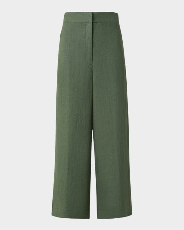 Maison Common Linen Wide-Leg Sailor Pants | Neiman Marcus