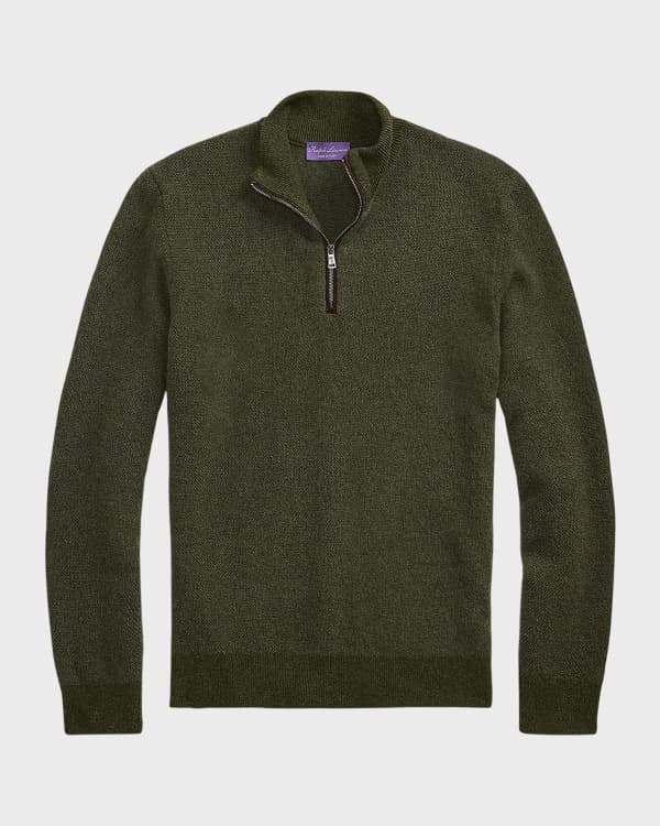 Ralph Lauren Purple Label Men's Cashmere Quarter-Zip Sweater | Neiman ...