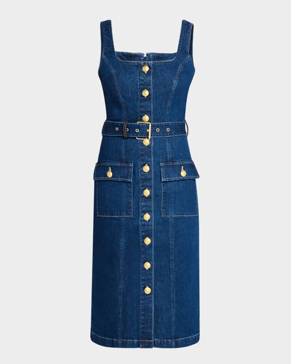 FRAME Denim Zip-Front Mini Dress | Neiman Marcus
