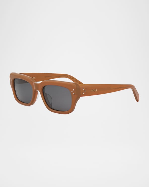 Celine Men's Chunky Rectangle Gradient Havana Sunglasses | Neiman Marcus