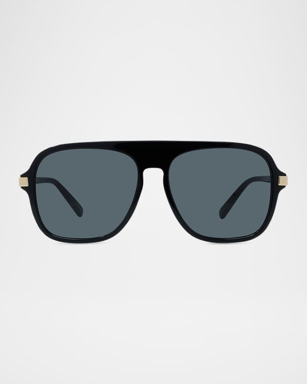 Stella McCartney Logo Acetate Aviator Sunglasses | Neiman Marcus