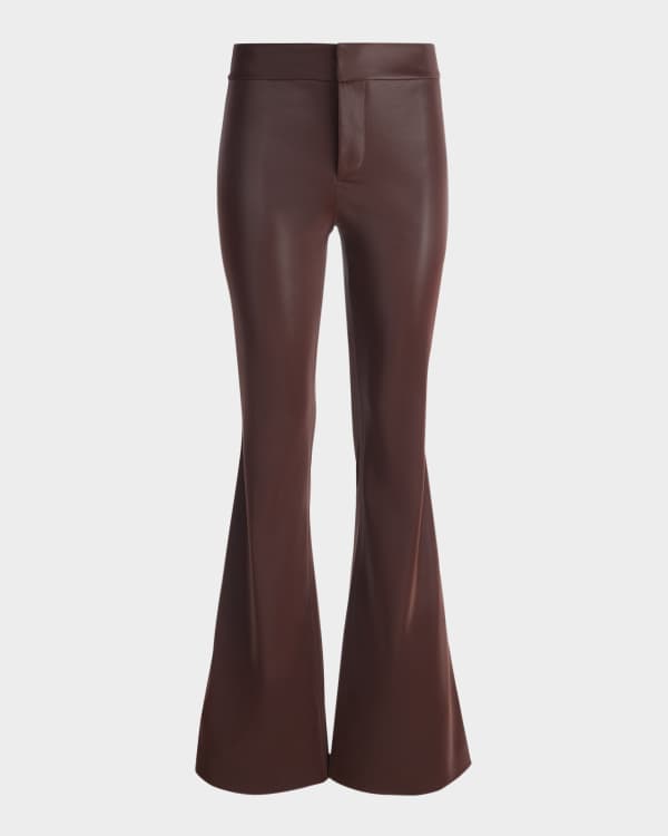 Alice + Olivia Livi Metallic Vegan Leather Pants | Neiman Marcus