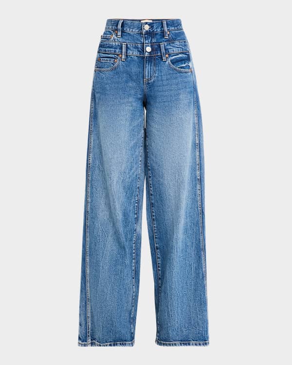 Alice + Olivia Amazing High-Rise Boyfriend Embellished Jeans | Neiman ...