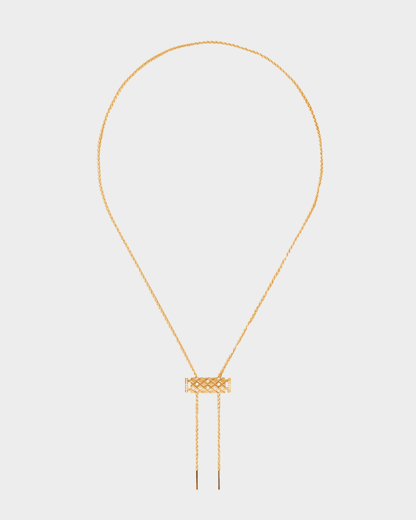 Nouvel Heritage 18K Full Pave Latch Pendant on MM Chain Necklace ...