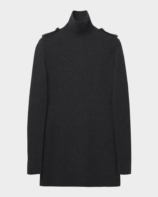 Alexander McQueen Wool Scuba Mini Dress with Gold Buttons | Neiman Marcus