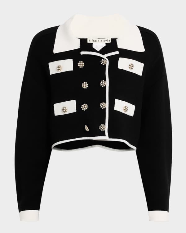 Iro Oceana Cropped Open-Front Structured Jacket | Neiman Marcus
