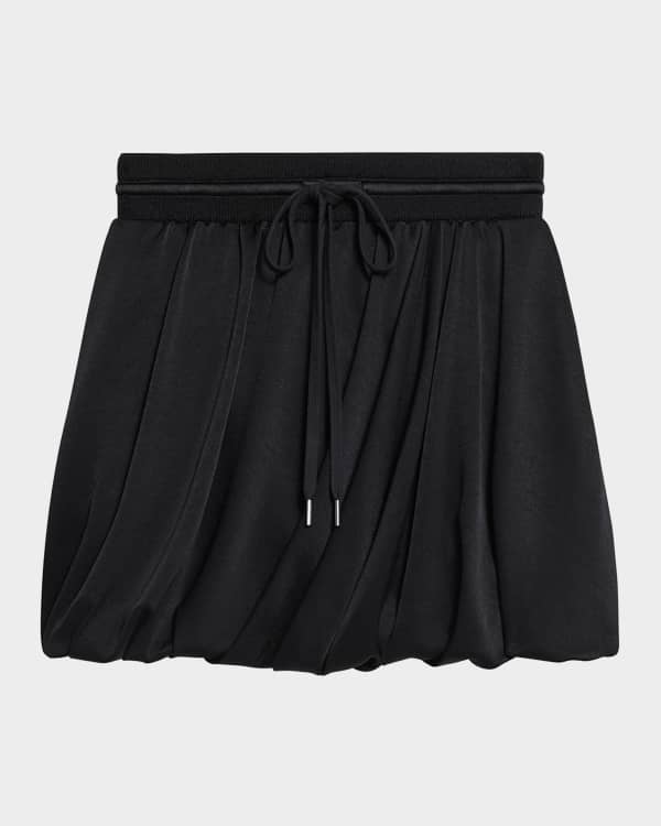 Helmut Lang Leather Bubble Mini Skirt Neiman Marcus