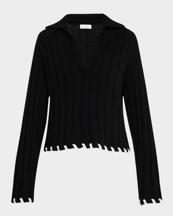 FRAME Chunky Wool-Cashmere Sweater | Neiman Marcus