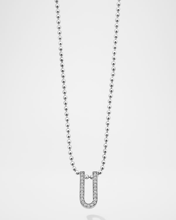 LAGOS The Drop Diamond Heart Necklace in 18K Gold and Sterling Silver ...