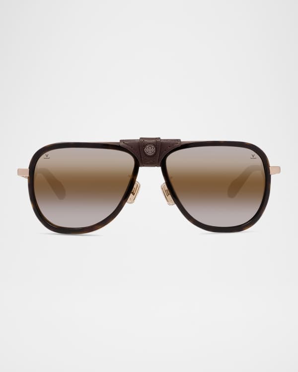Revo Men's Harrison Metal/Acetate Aviator Sunglasses | Neiman Marcus