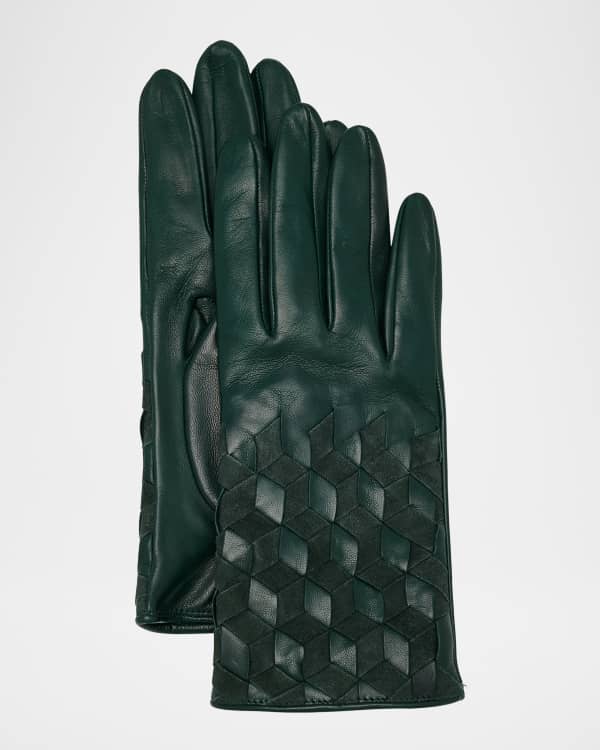Portolano Buckle Leather Gloves | Neiman Marcus