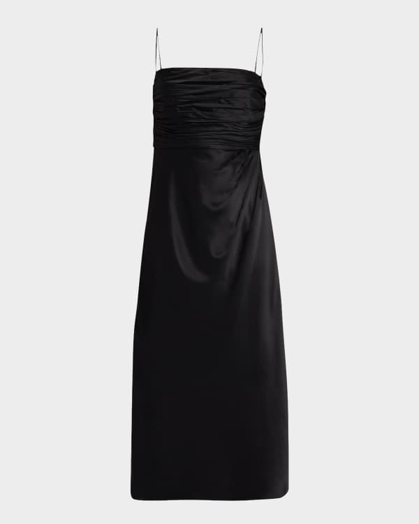 A.L.C. Iggy Plaid Draped High-Neck Maxi Dress | Neiman Marcus