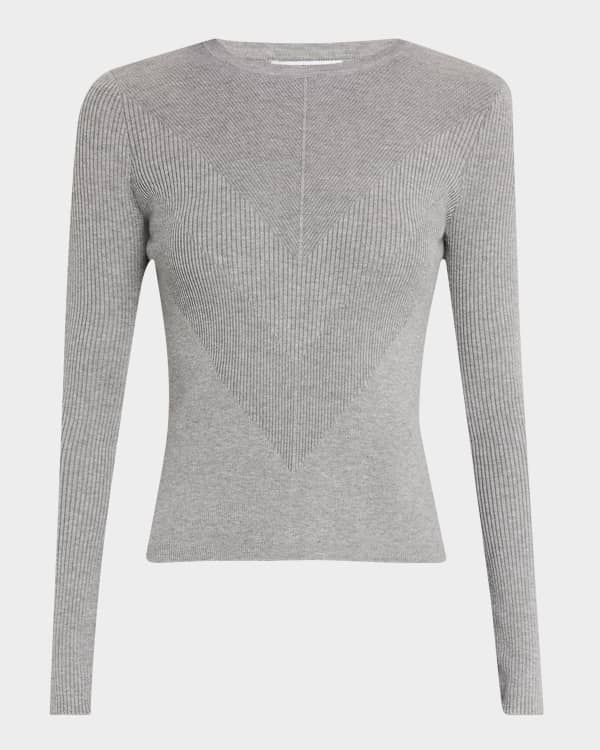 Max Mara Studio Lessy Ribbed Bead-Embellished Wool Sweater | Neiman Marcus