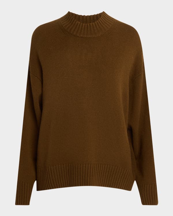 FRAME Chunky Wool-Cashmere Sweater | Neiman Marcus