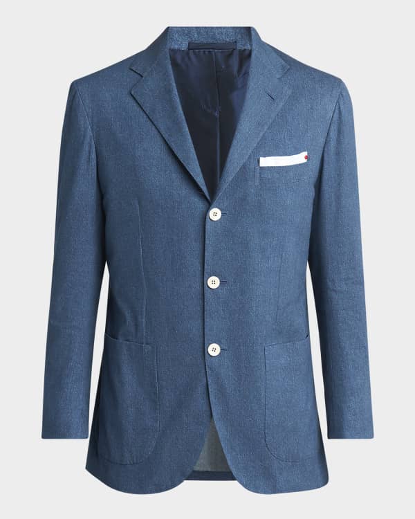 Kiton Men's Solid Cotton Blazer | Neiman Marcus