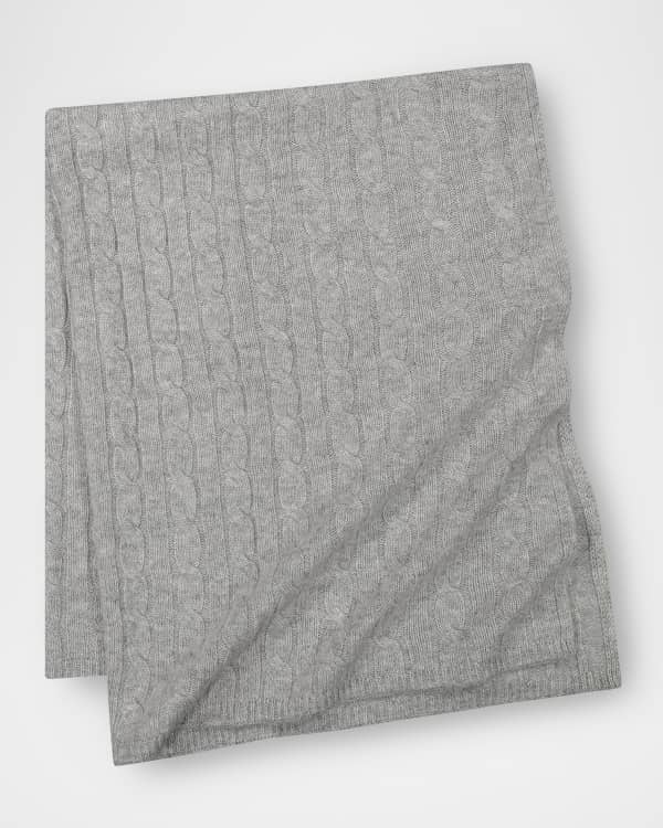 Rachel Riley Girl's Cashmere Cable Knit Blanket | Neiman Marcus