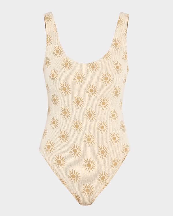Tommy Bahama Island Cays Shell V-Neck One-Piece Swimsuit | Neiman Marcus