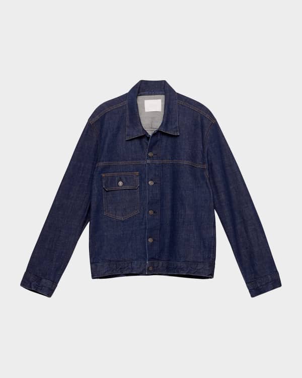 AGOLDE Men's Dorian Distressed Denim Jacket | Neiman Marcus
