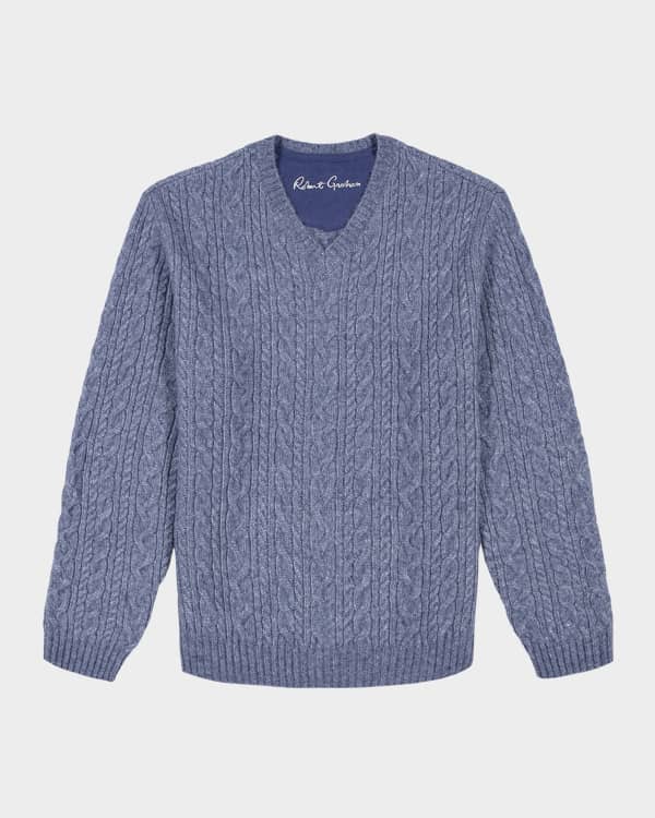 Robert Graham Men's Draco Quarter-Zip Knit Sweater | Neiman Marcus