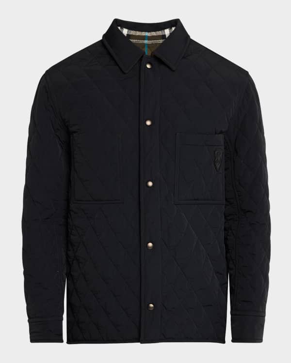 Burberry Men's Weavervale Check Quilted Jacket | Neiman Marcus