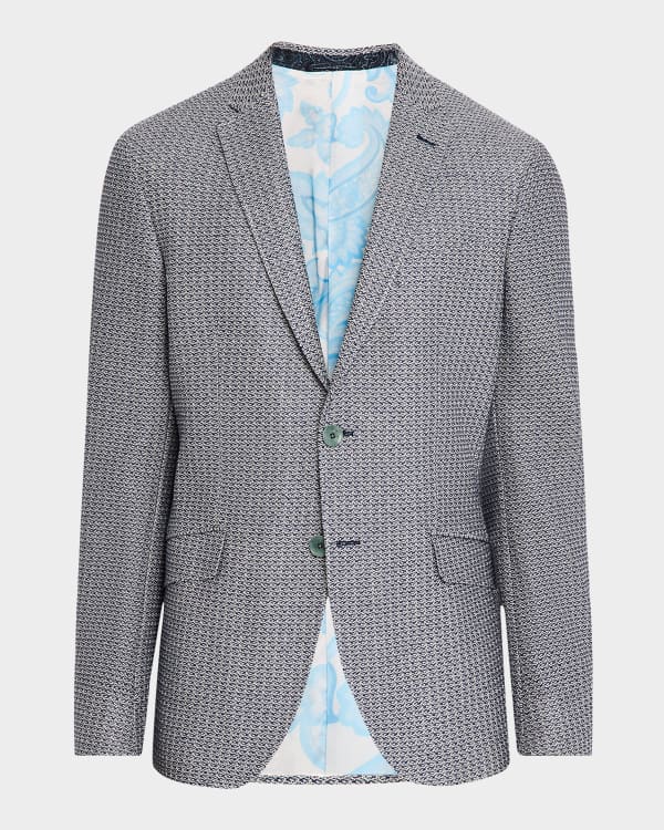 Etro Men's Wavy Jacquard Suit Jacket | Neiman Marcus