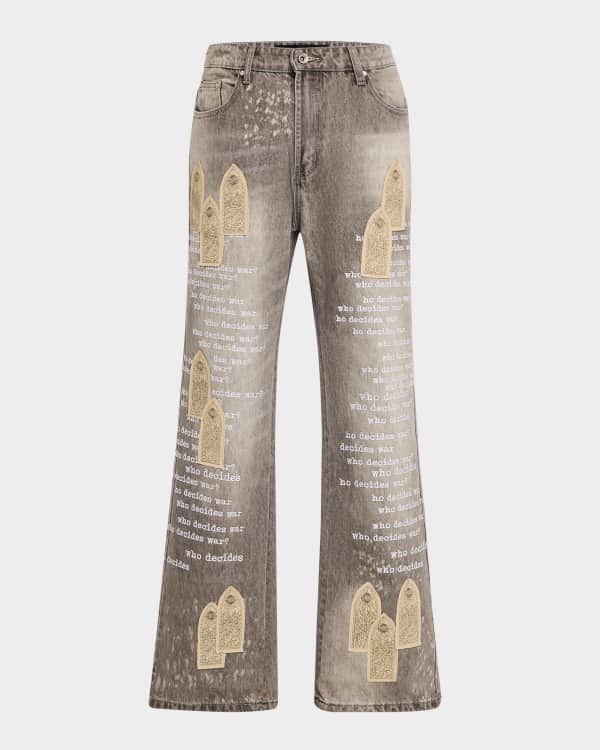 WHO DECIDES WAR Men's Chalice Embellished Jeans | Neiman Marcus