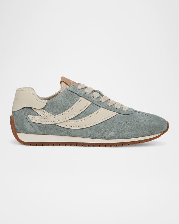 Vince Oasis Mixed Leather Retro Sneakers | Neiman Marcus